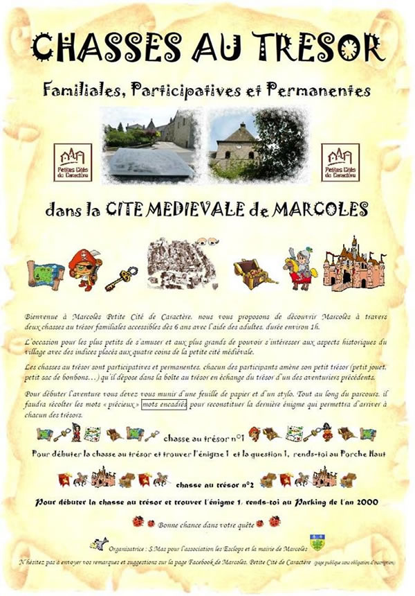 Chasses au trésor dans la cité médiévale de Marcolès - Chasse au trésor