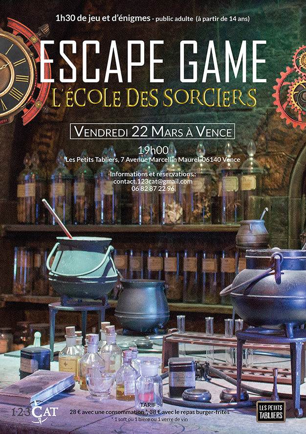 Escape game éphémère à Vence – L’école des sorciers - Chasse au trésor